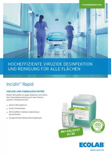 ECOLAB Healthcare - Download - Produktblätter - Flächendesinfektion